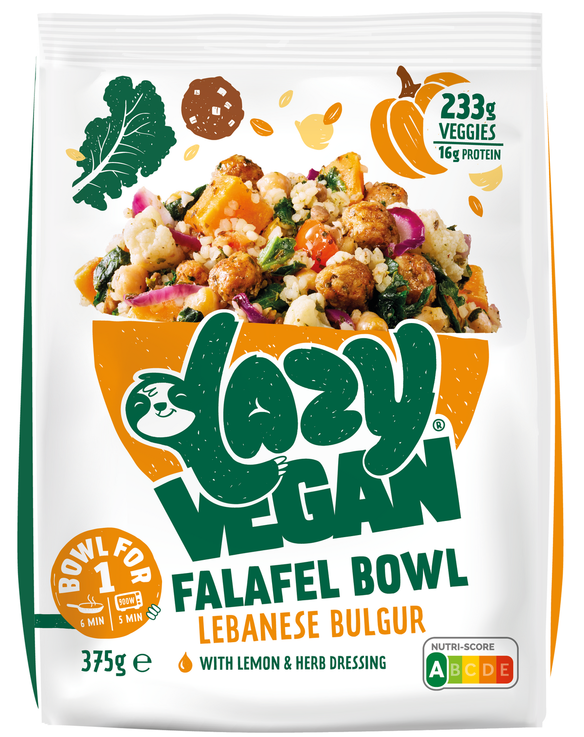 LAZY Lebanese Bulgur Falafel Bowl (375g) — Mighty Plants