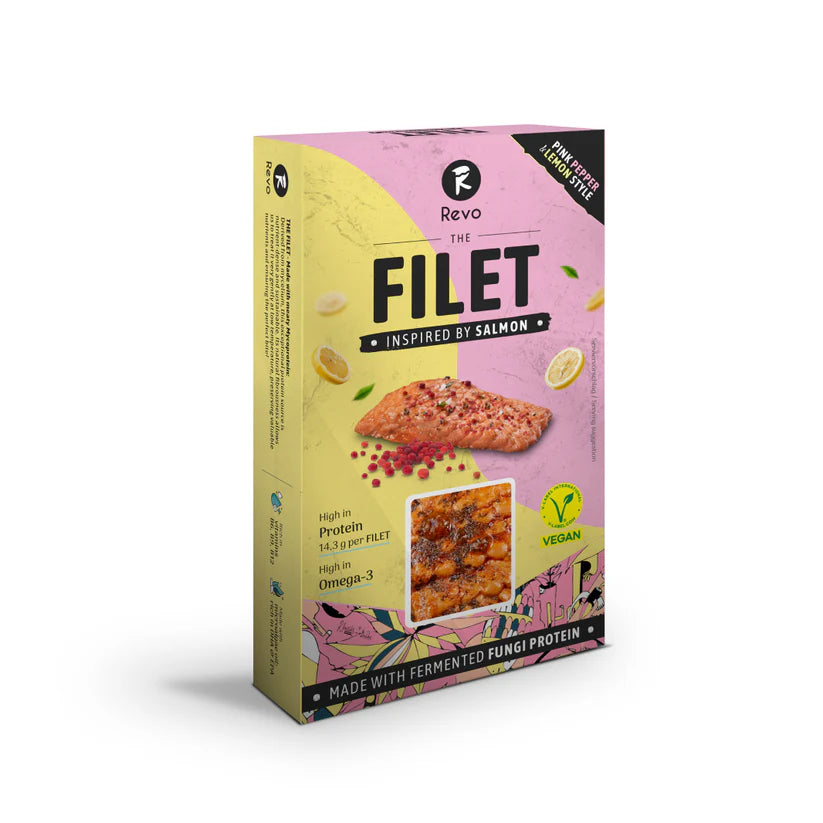 Revo™ Salmon Filet -Pink Pepper & Lemon (100g) — Mighty Plants