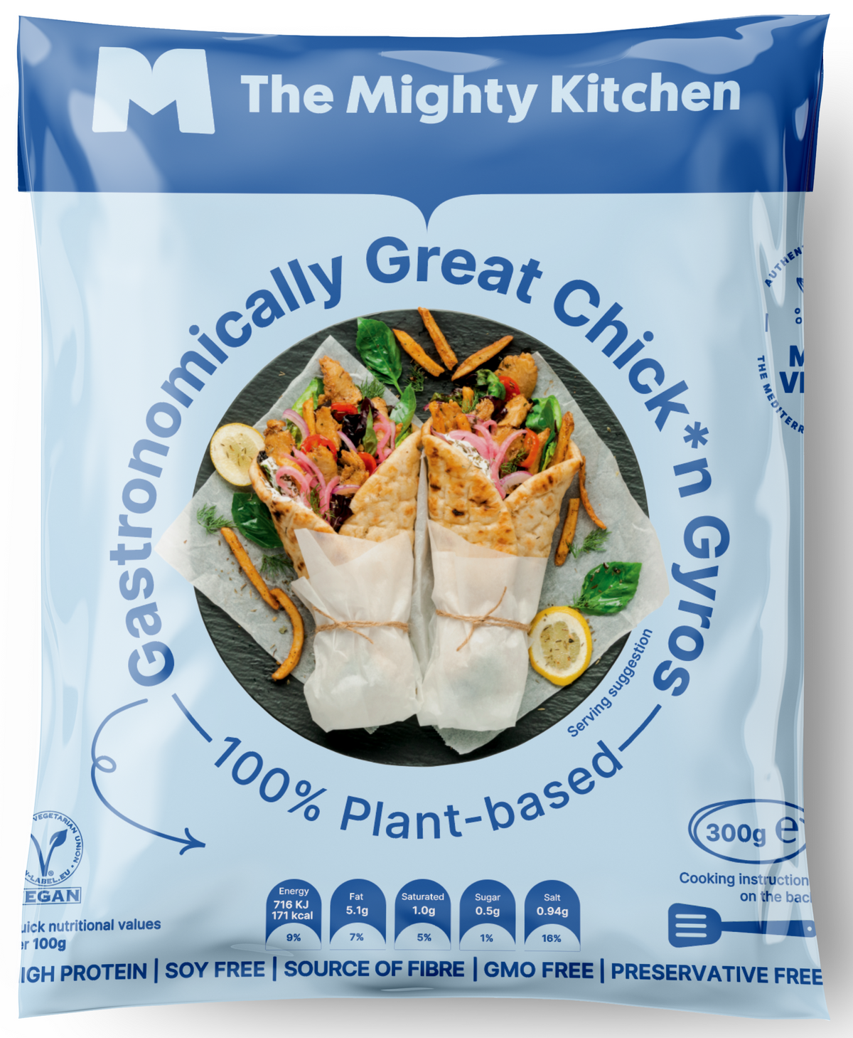 The Mighty Kitchen Chick*n Gyro's (300g) — Mighty Plants